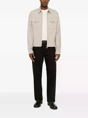 Moncler Check-pattern Zip-up Shirt