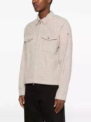 Moncler Check-pattern Zip-up Shirt
