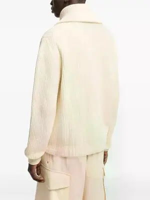 Moncler Ribbed-knit Half-zip Sweater