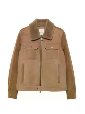 Moncler Zerique Shearling-collar Jacket - Neutrals