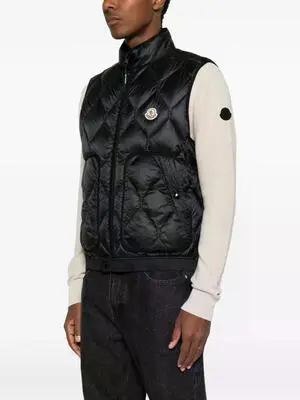 Moncler Erelia Diamond-quilted Gilet - Black
