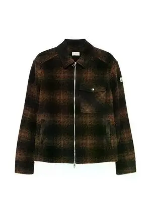 Moncler Check-pattern Zip-up Overshirt