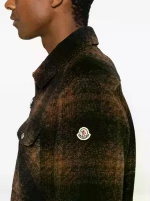 Moncler Check-pattern Zip-up Overshirt
