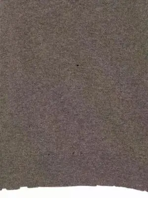 MAISON MARGIELA Distressed V-neck Long Sleeve Knit