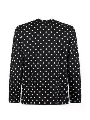 Play Comme Des Garcon Polka-dot Long-sleeve T-shirt - Black