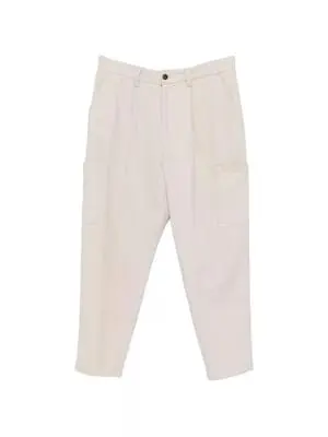 Eleventy Pleated Tapered Twill Trousers