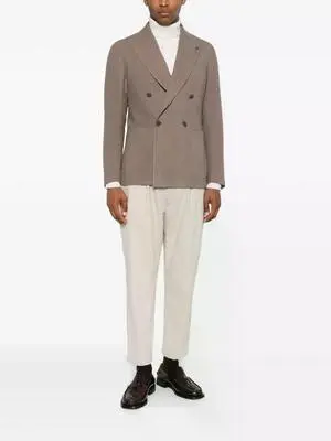 Eleventy Pleated Tapered Twill Trousers