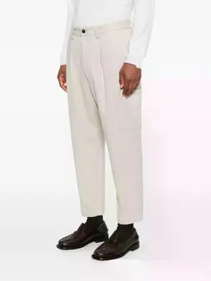 Eleventy Pleated Tapered Twill Trousers