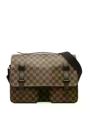 LOUIS VUITTON 2003 Damier Ebene Broadway Satchel - Brown