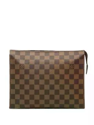 LOUIS VUITTON Damier Ebene Toiletry Pouch 26 Clutch - Brown