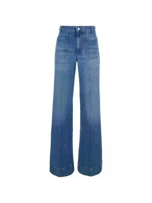 Victoria Beckham Alina Patch-pocket Wide-leg Jeans