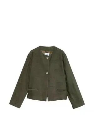 NIU Textured Finish Collarless Jacket