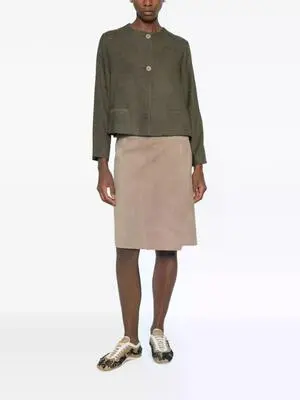 NIU Textured Finish Collarless Jacket