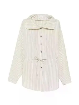ALYSI Striped Tie-waist Shirt