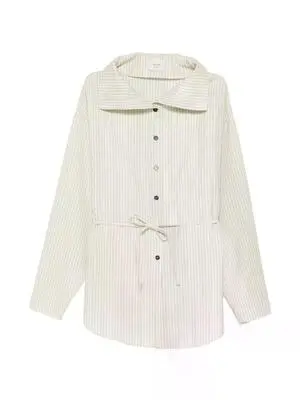 ALYSI Striped Tie-waist Shirt