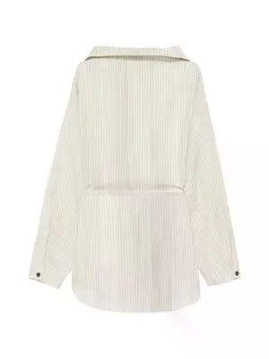 ALYSI Striped Tie-waist Shirt