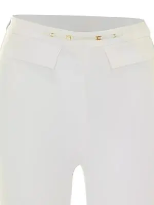 Elisabetta Franchi Ivory Trousers