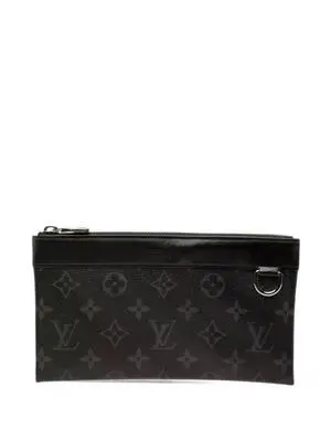 LOUIS VUITTON Monogram Eclipse Pochette Discovery Pm Clutch Bag - Black