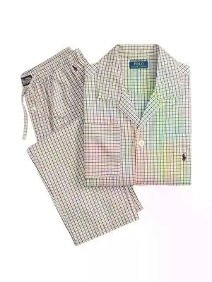Polo Ralph Lauren Monogram-print Cotton Pajamas - Neutrals