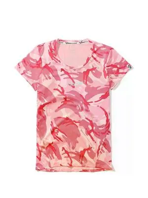 AAPE BY *A BATHING APE Camouflage-print Logo T-shirt - Pink