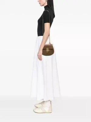Chloé 2014 Mini Smooth And Grained Calfskin Drew Crossbody Bag - Brown