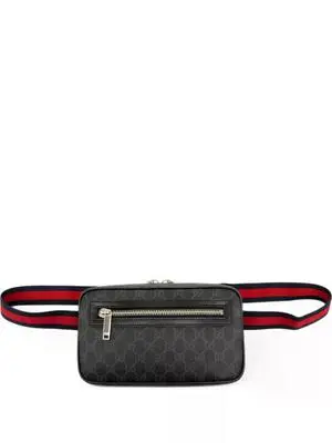 Gucci 2000-2015 Gg Supreme Web Belt Bag - Black