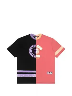 AAPE BY *A BATHING APE Panelled Logo-print T-shirt - Black