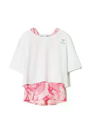 AAPE BY *A BATHING APE Aap Aape Layered-effect Logo-print T-shirt - White