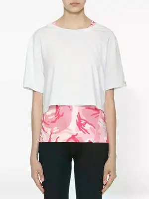AAPE BY *A BATHING APE Layered Effect Logo Print T-shirt - White