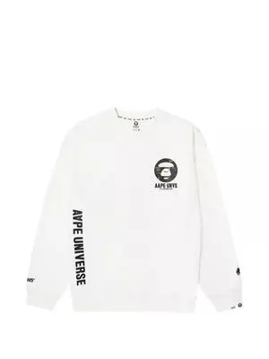 AAPE BY *A BATHING APE Moonface Graphic Sweatshirt - White