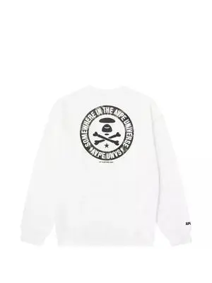 AAPE BY *A BATHING APE Moonface Graphic Sweatshirt - White