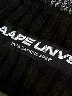 AAPE BY *A BATHING APE Striped Chunky-knit Beanie Hat