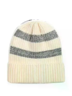 AAPE BY *A BATHING APE Striped Beanie Hat - Neutrals
