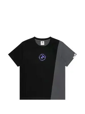 AAPE BY *A BATHING APE Moonface Embossed Panelled T-shirt - Black