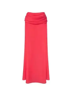 POST MERIDIEM Draped Chiffon Maxi Skirt