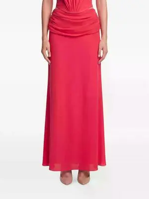 POST MERIDIEM Draped Chiffon Maxi Skirt