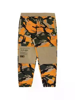 AAPE BY *A BATHING APE Moonface Camouflage Track Pants - Orange