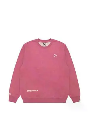 AAPE BY *A BATHING APE Moonface Logo-patch Sweatshirt - Pink
