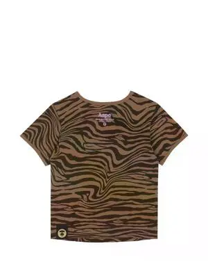 AAPE BY *A BATHING APE Animal-print Logo-print T-shirt