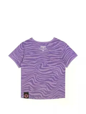 AAPE BY *A BATHING APE Animal-print Logo-print T-shirt