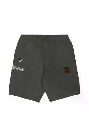AAPE BY *A BATHING APE Moonface Patch Cargo Shorts - Green