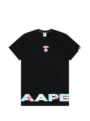 AAPE BY *A BATHING APE Moonface Printed T-shirt - Black