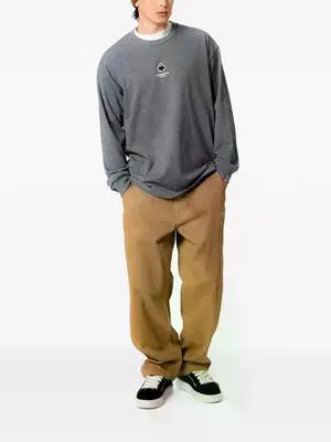 AAPE BY *A BATHING APE Aapenow Clover Moonface Long-sleeve T-shirt - Grey