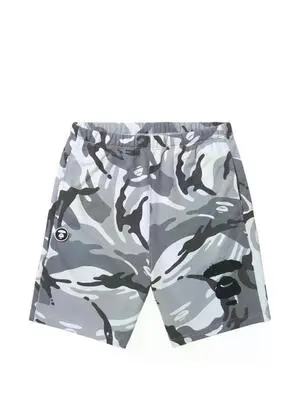 AAPE BY *A BATHING APE Moonface Camo-print Shorts - Grey