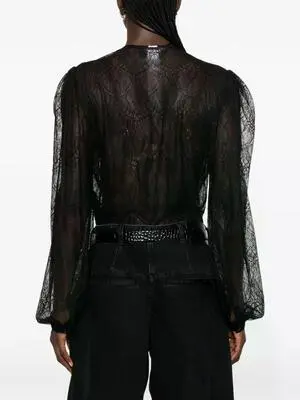 TWINSET Lace-panelled Long-sleeve Bodysuit