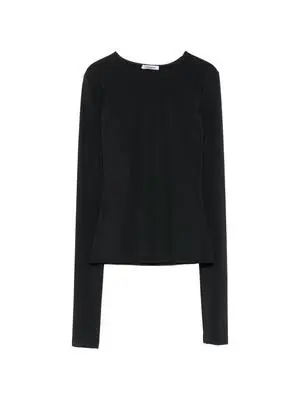 PARLOR Open-back Long-sleeve Top - Black