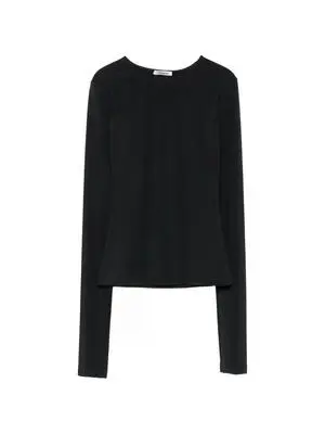PARLOR Open-back Long-sleeve Top - Black