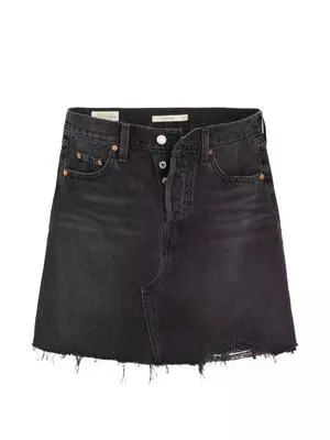 LEVI'S Deconstructed Distressed Mini Skirt