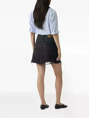 LEVI'S Deconstructed Distressed Mini Skirt