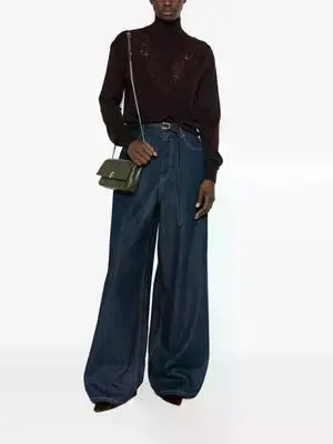 Zimmermann High-neck Crochet Trim Sweater
